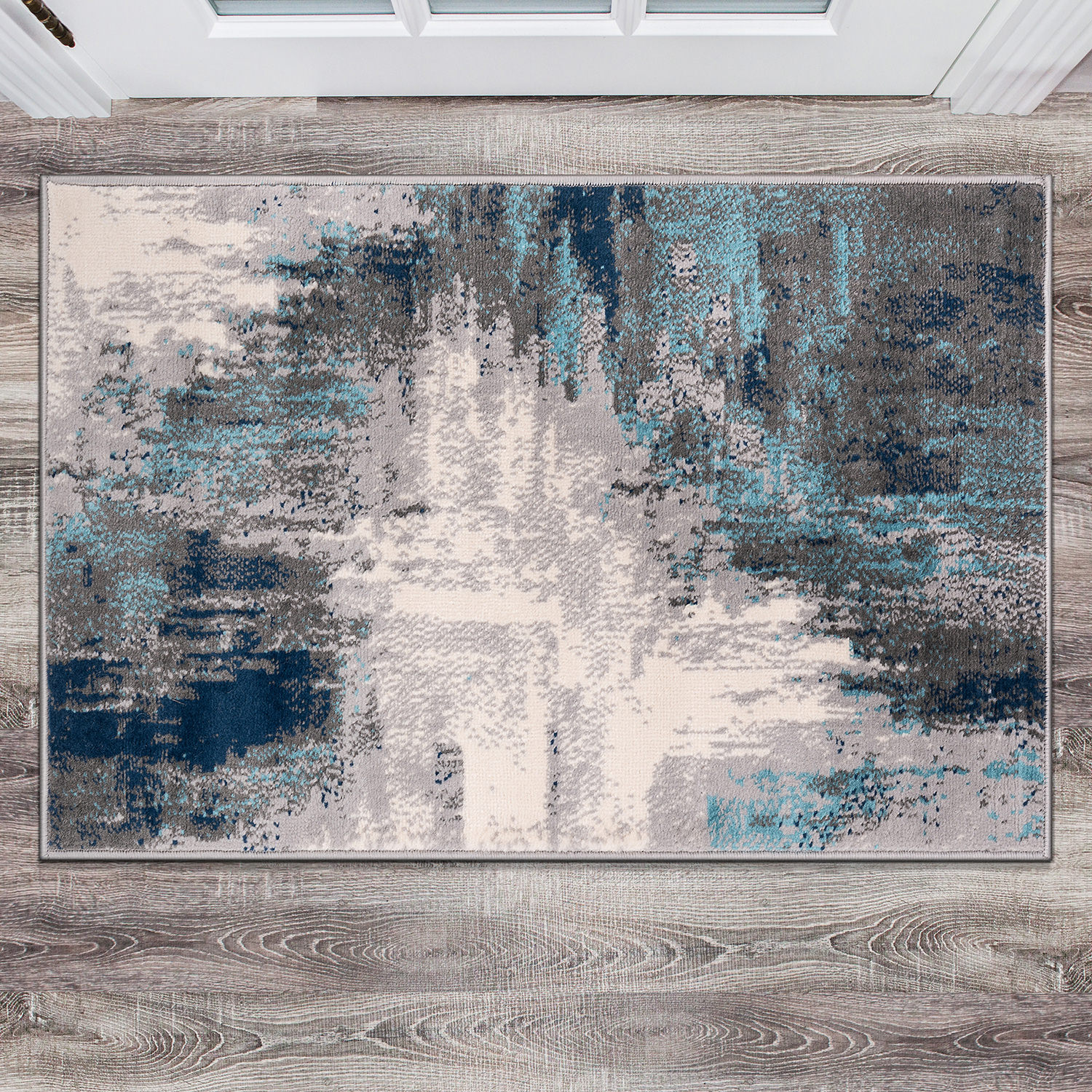 Rugshop Area Rug Bari Contemporary Abstract Art Rugs Living Room Rug ...