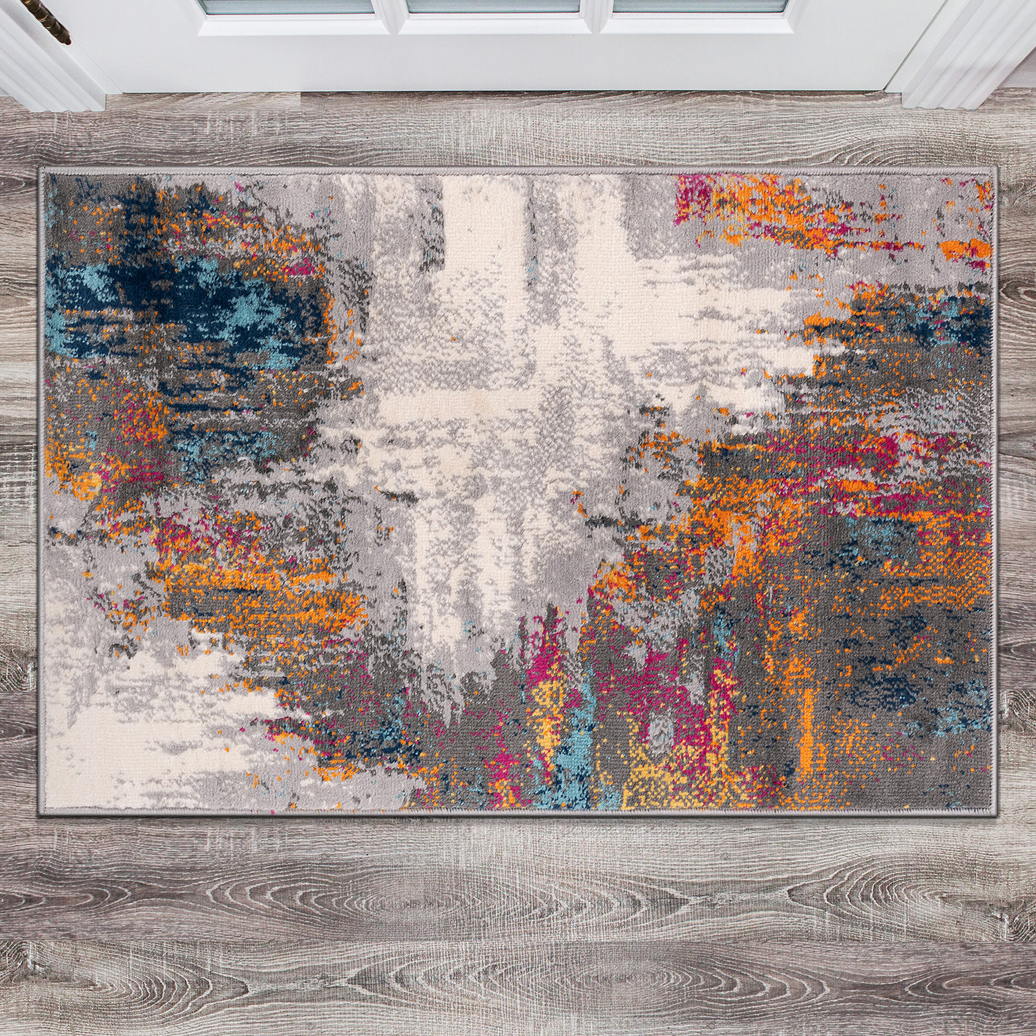 Rugshop Area Rug Bari Contemporary Abstract Art Rugs Living Room Rug ...