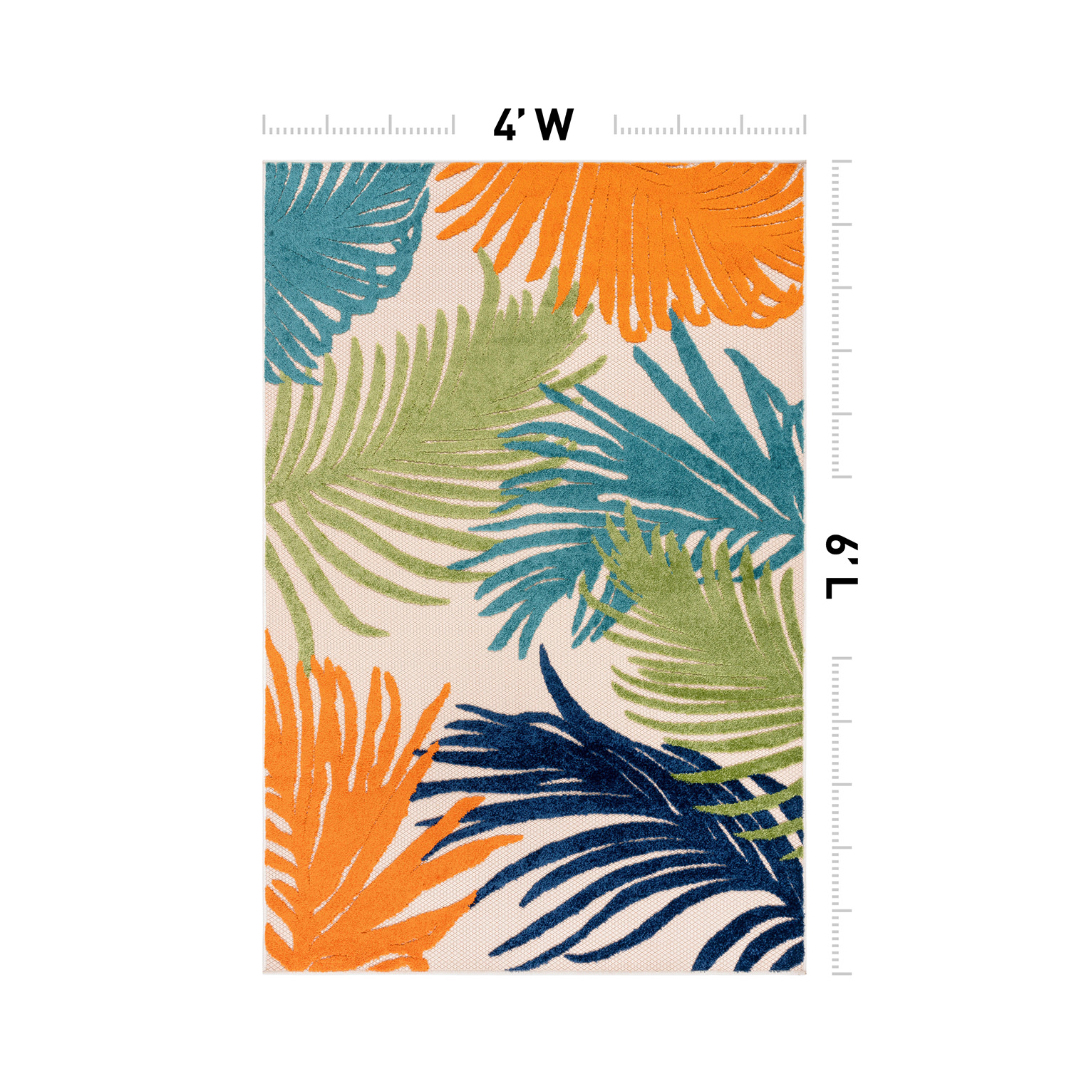 Rugshop Outdoor Carpet Tropical Floral Indoor Outdoor Rug Hallway Rug ...
